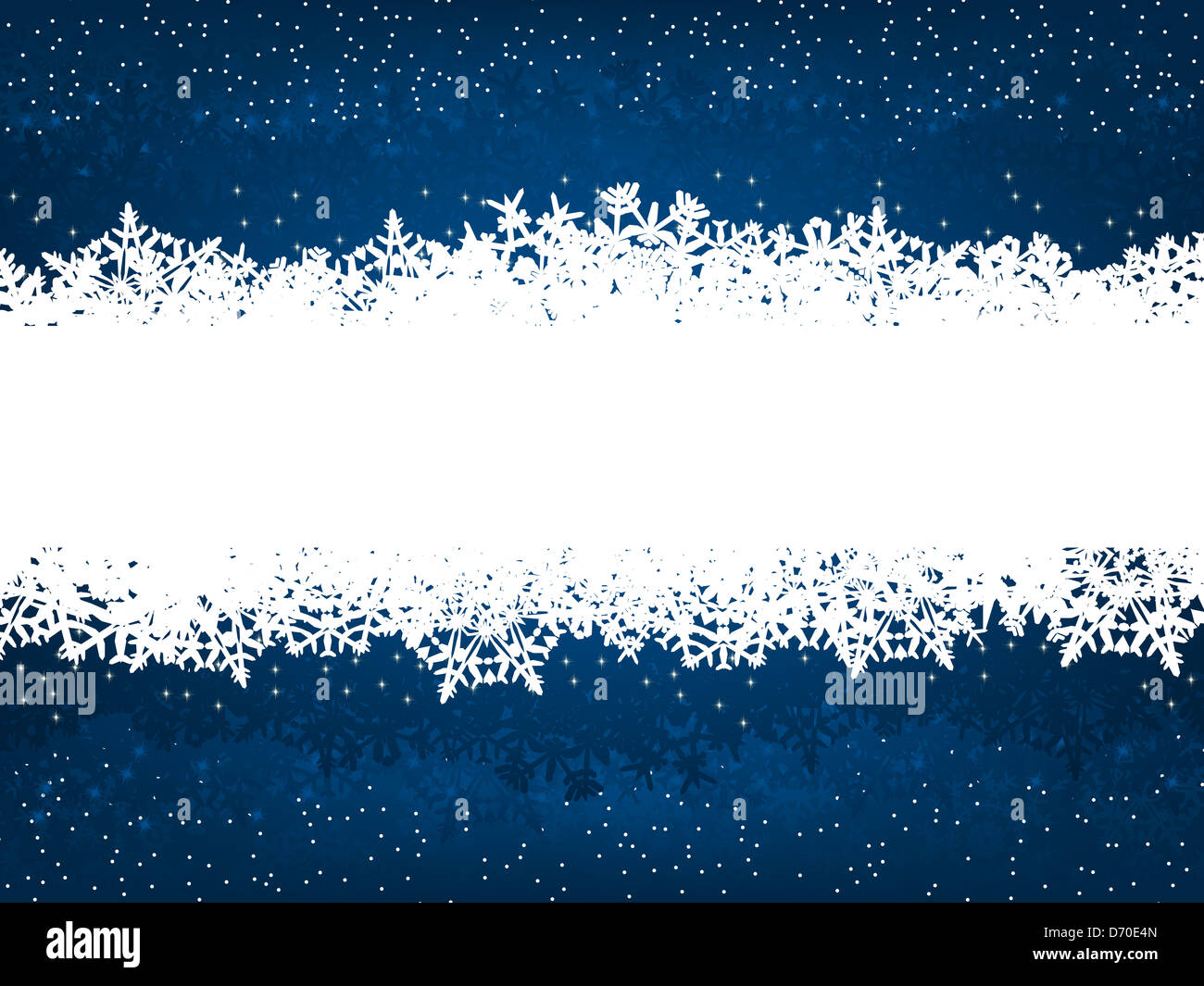 Winter background with many different falling stylish snowflakes Stock ...