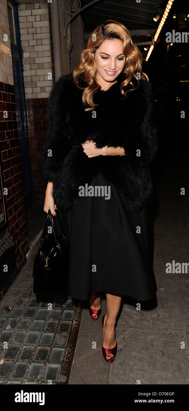 Kelly Brook arriving at J. Sheekey restaurant with a friend London ...