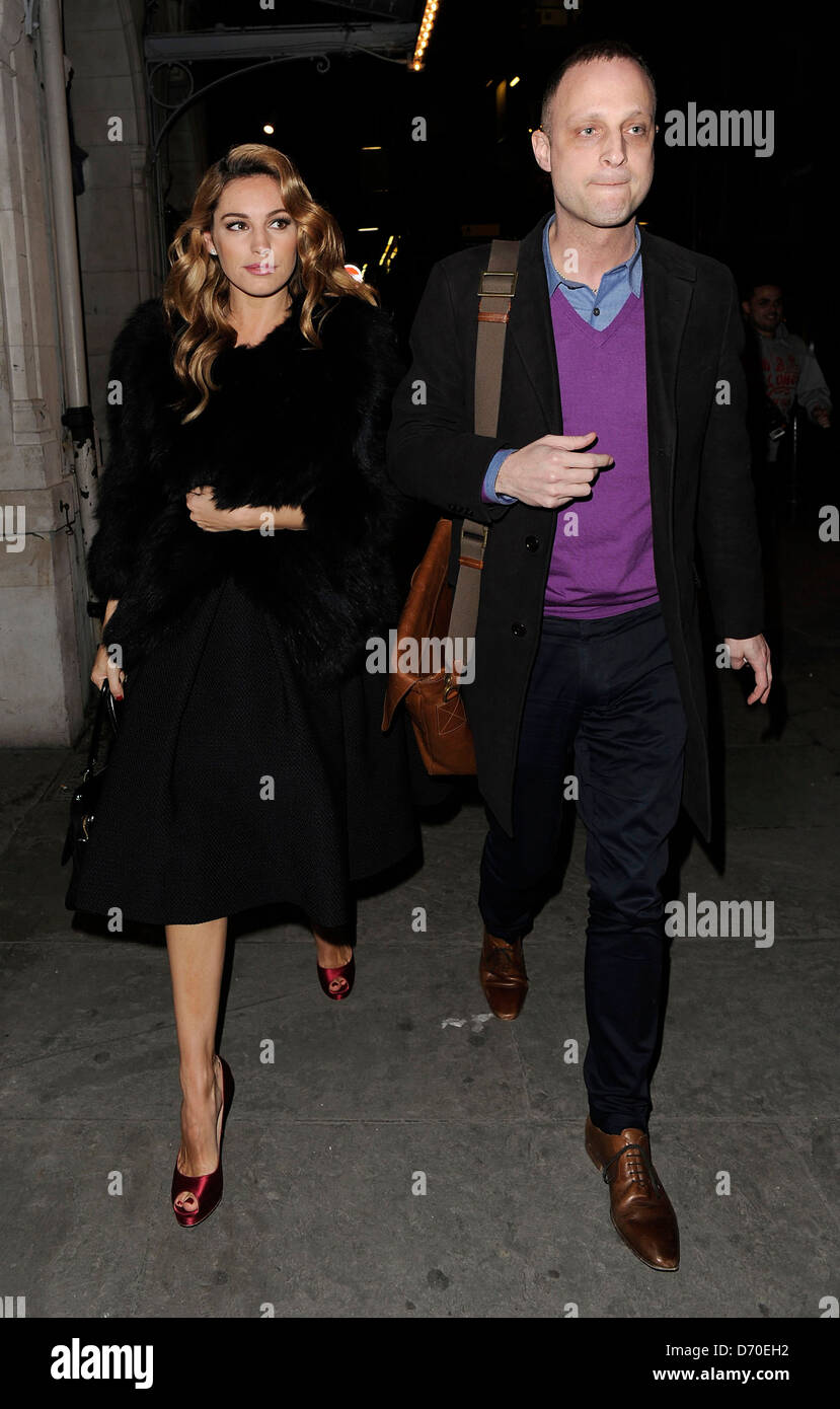 Kelly Brook arriving at J. Sheekey restaurant with a friend London ...