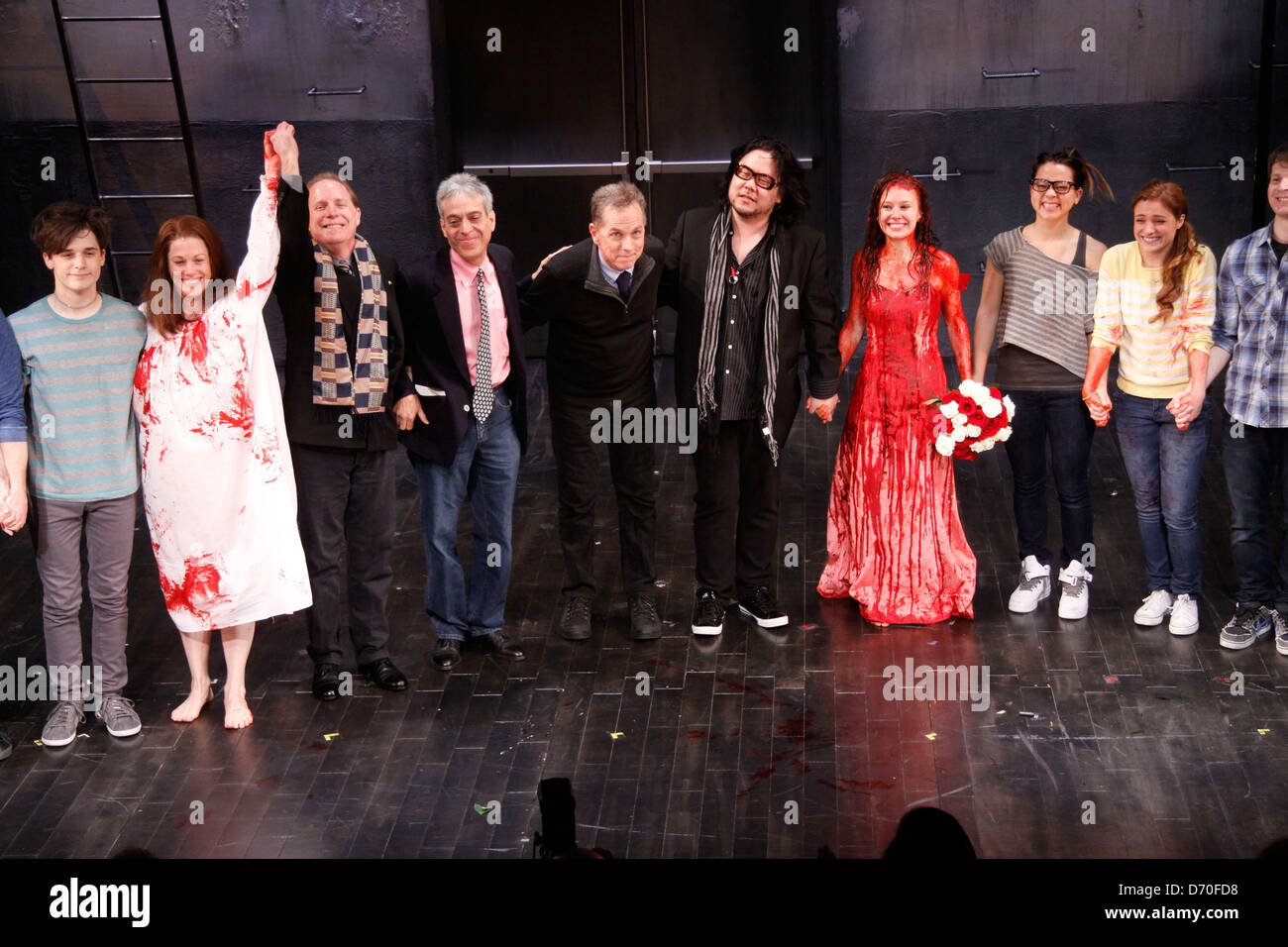 Andy Mientus, Marin Mazzie, Dean Pitchford, Lawrence D. Cohen, Michael ...