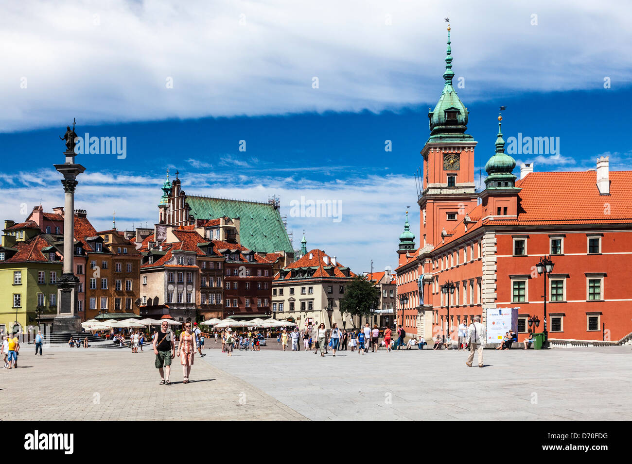 Plac Zamkowy or Castle Square in Warsaw's Old Town, Stare Miasto at the ...