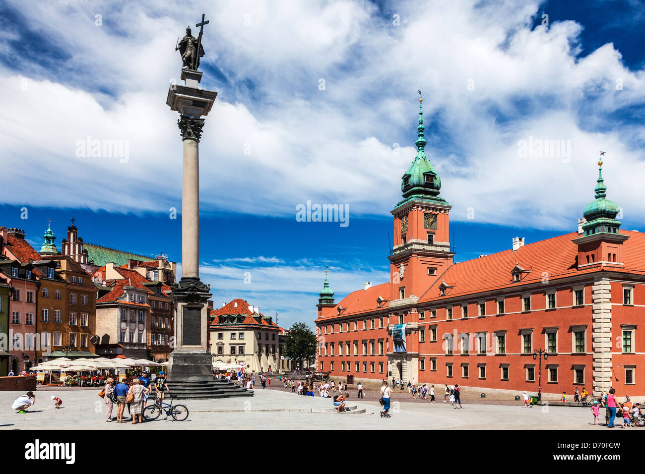Plac Zamkowy or Castle Square in Warsaw's Old Town, Stare Miasto at the ...