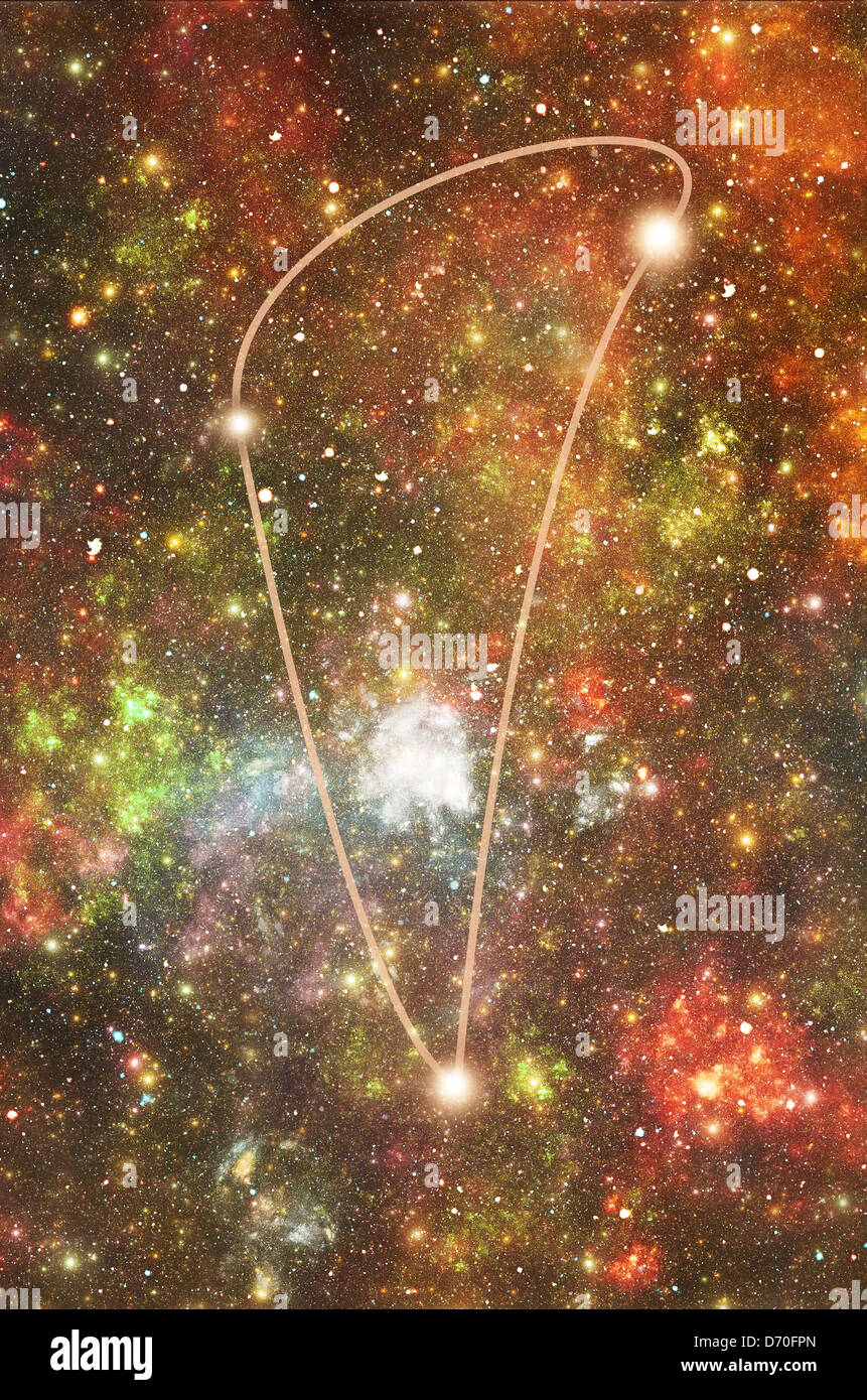 Constellation Indus (Ind), one of the modern constellations Stock Photo ...