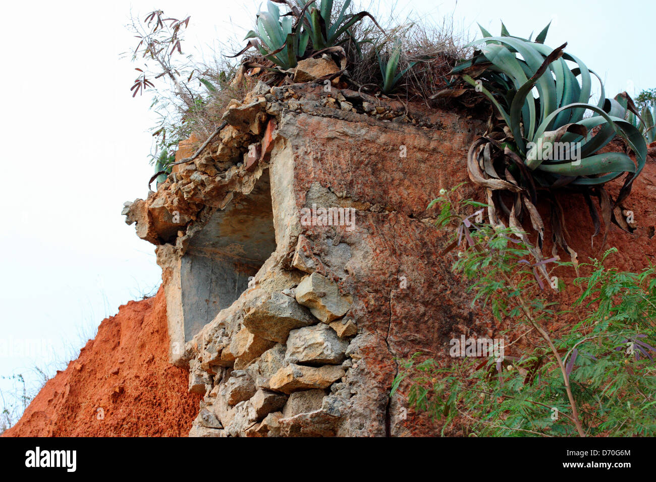 Taiwan, Kinmen County, Jincheng, View of old military bunker Stock ...