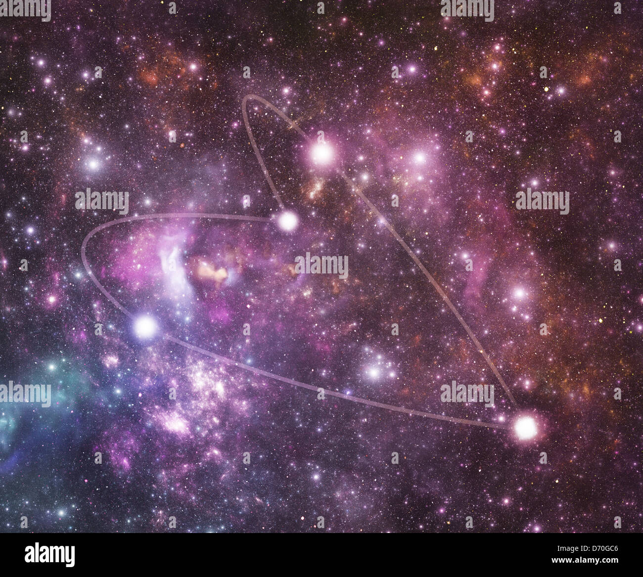 Representation of the constellation Musca (Mus), one of the modern ...