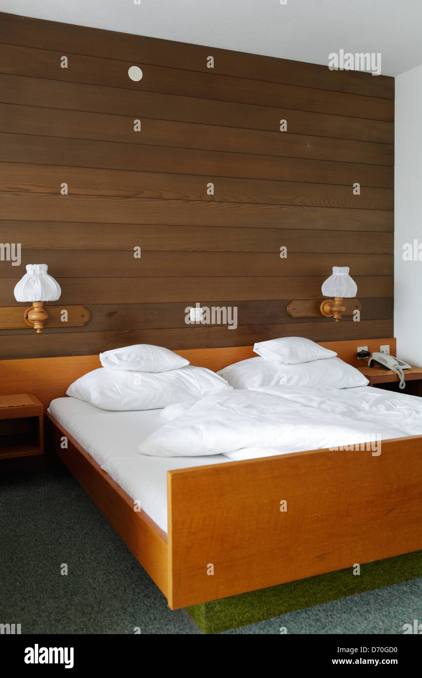 Feldkirch, Austria, a hotel bedroom furniture Stock Photo - Alamy