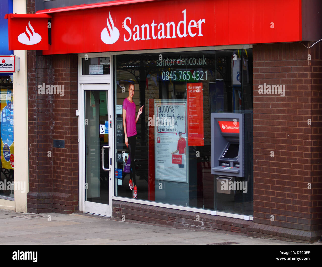 Santander UK high street branch Stock Photo - Alamy