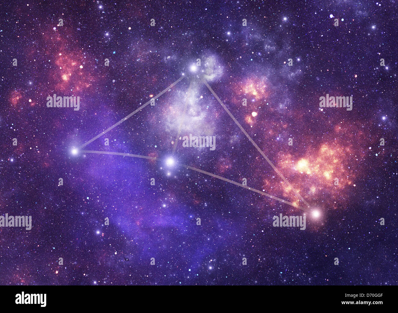 Representation of the constellation Norma (Nor), one of the modern ...