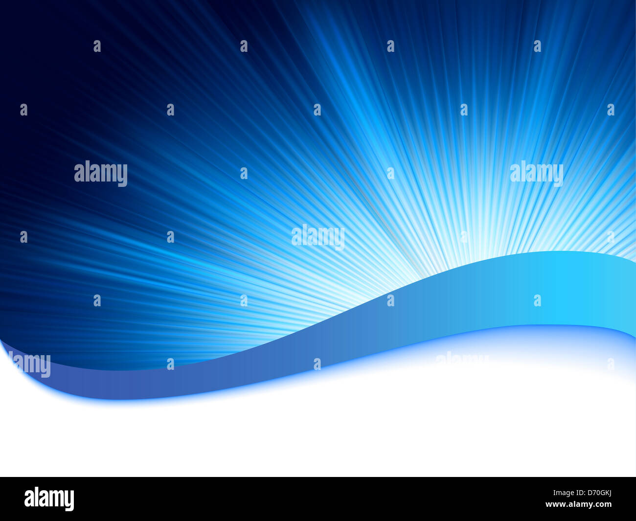 Blue background with burst rays Stock Photo - Alamy