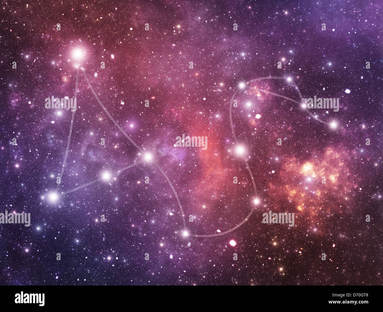 Representation of the constellation Pavo (Pav), one of the modern ...
