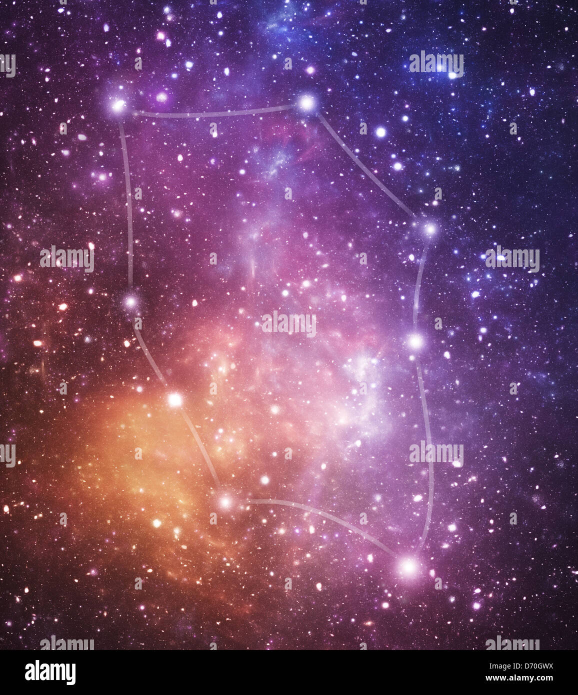 Representation of the constellation Vela (Vel), one of the modern ...