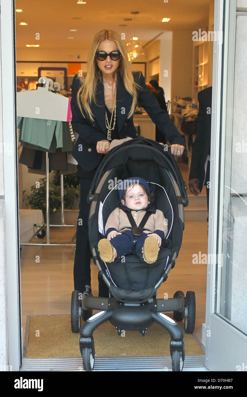 Rachel Zoe out and about in Beverly Hills with her son Skyler Bevrely ...