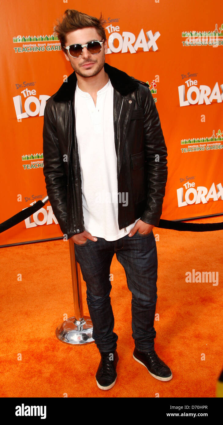 Zac Efron The premiere of 'The Lorax' held at the Universal Citywalk ...