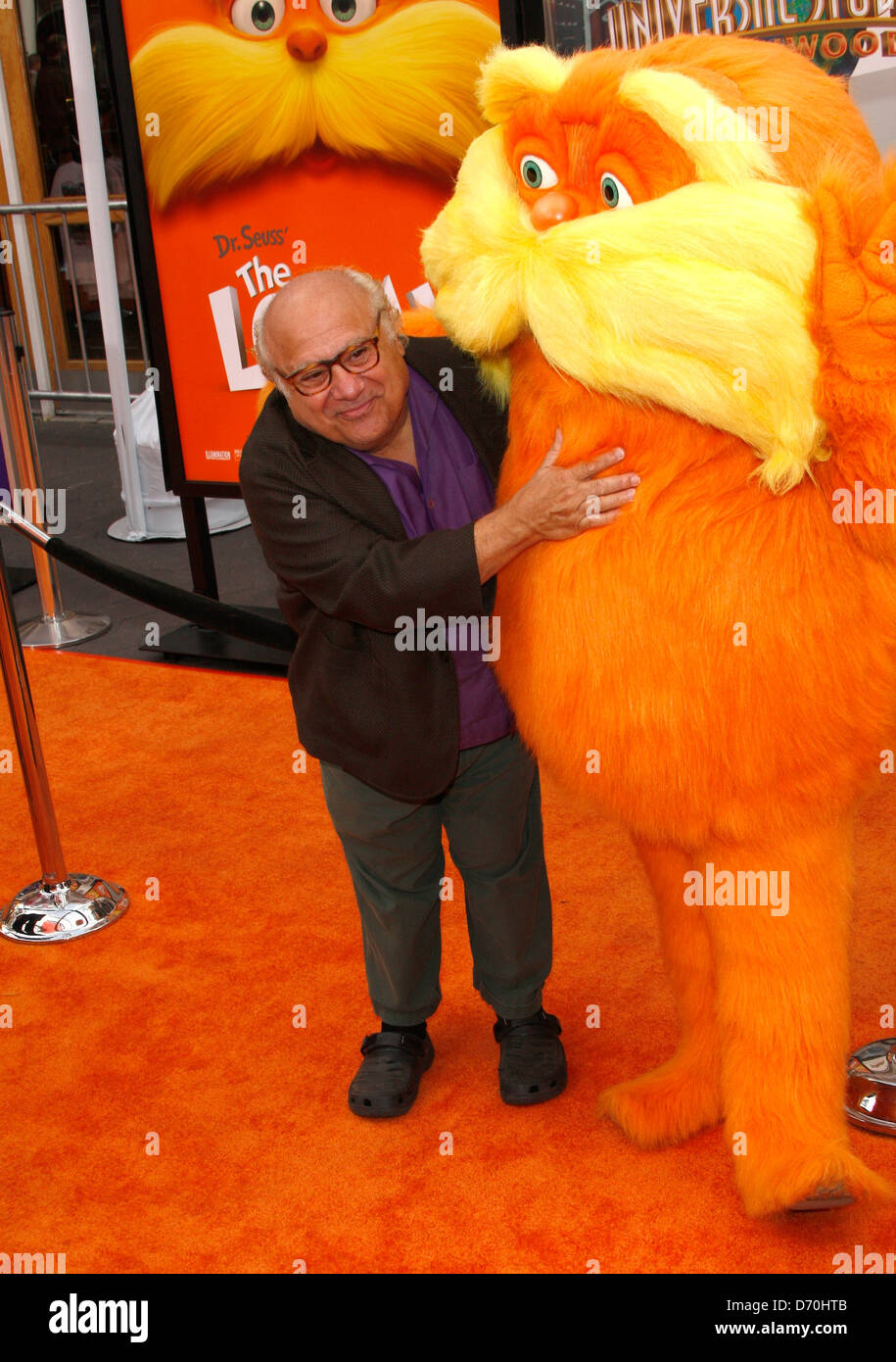 Danny DeVito The premiere of 'The Lorax' held at the Universal Citywalk ...