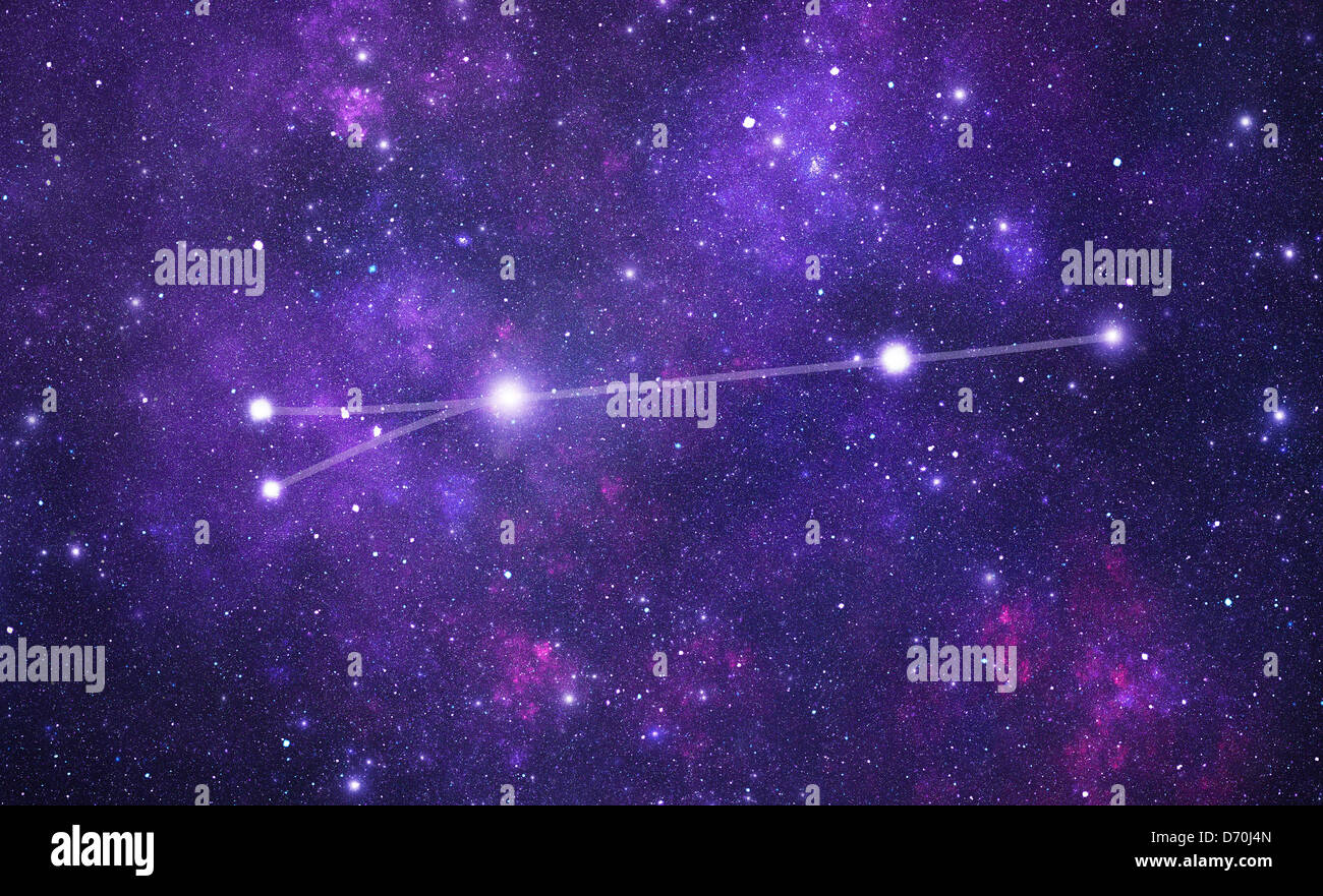 Representation of the constellation Sagitta (Sge), one of the modern ...