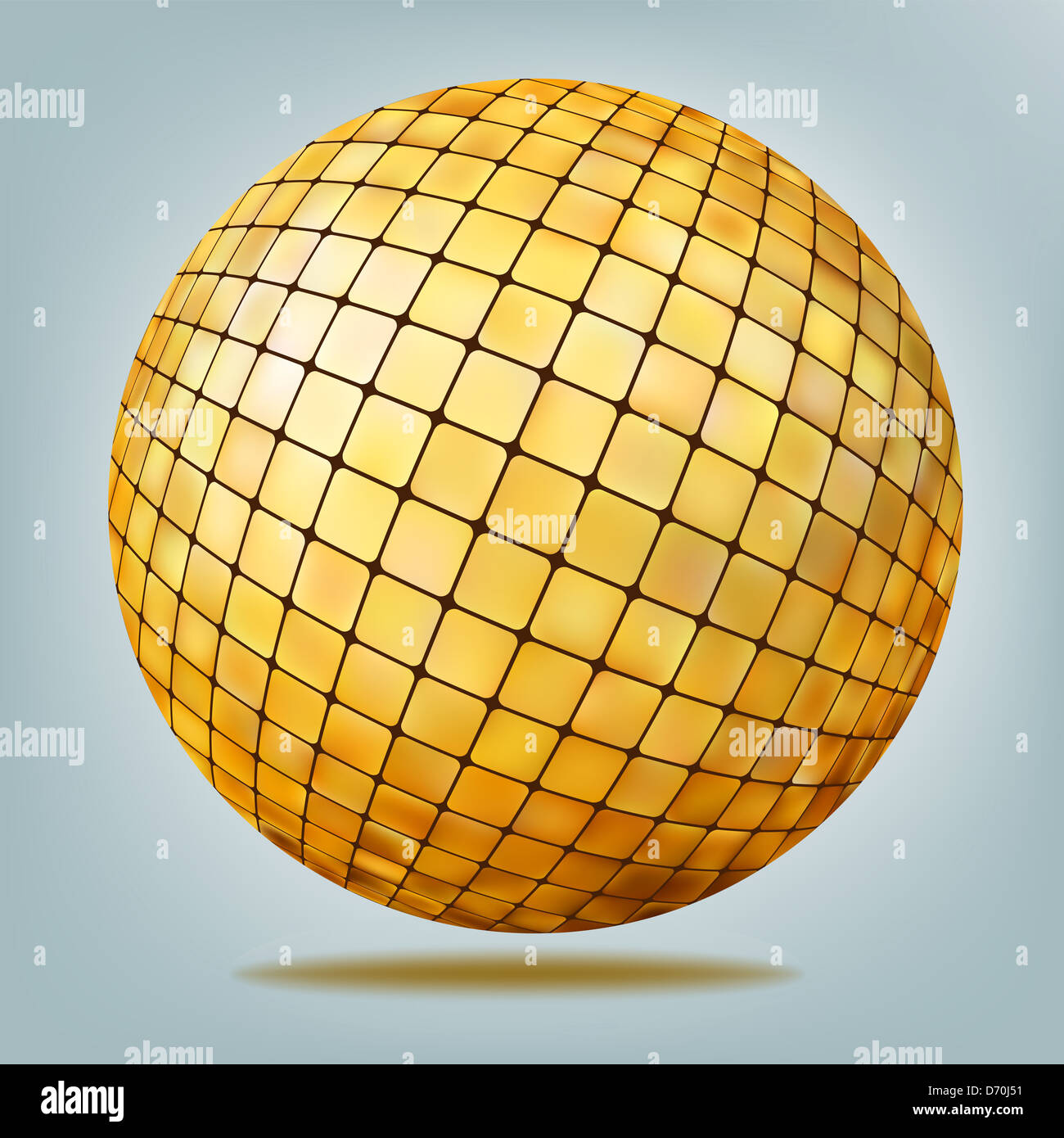 Golden disco ball Stock Photo - Alamy