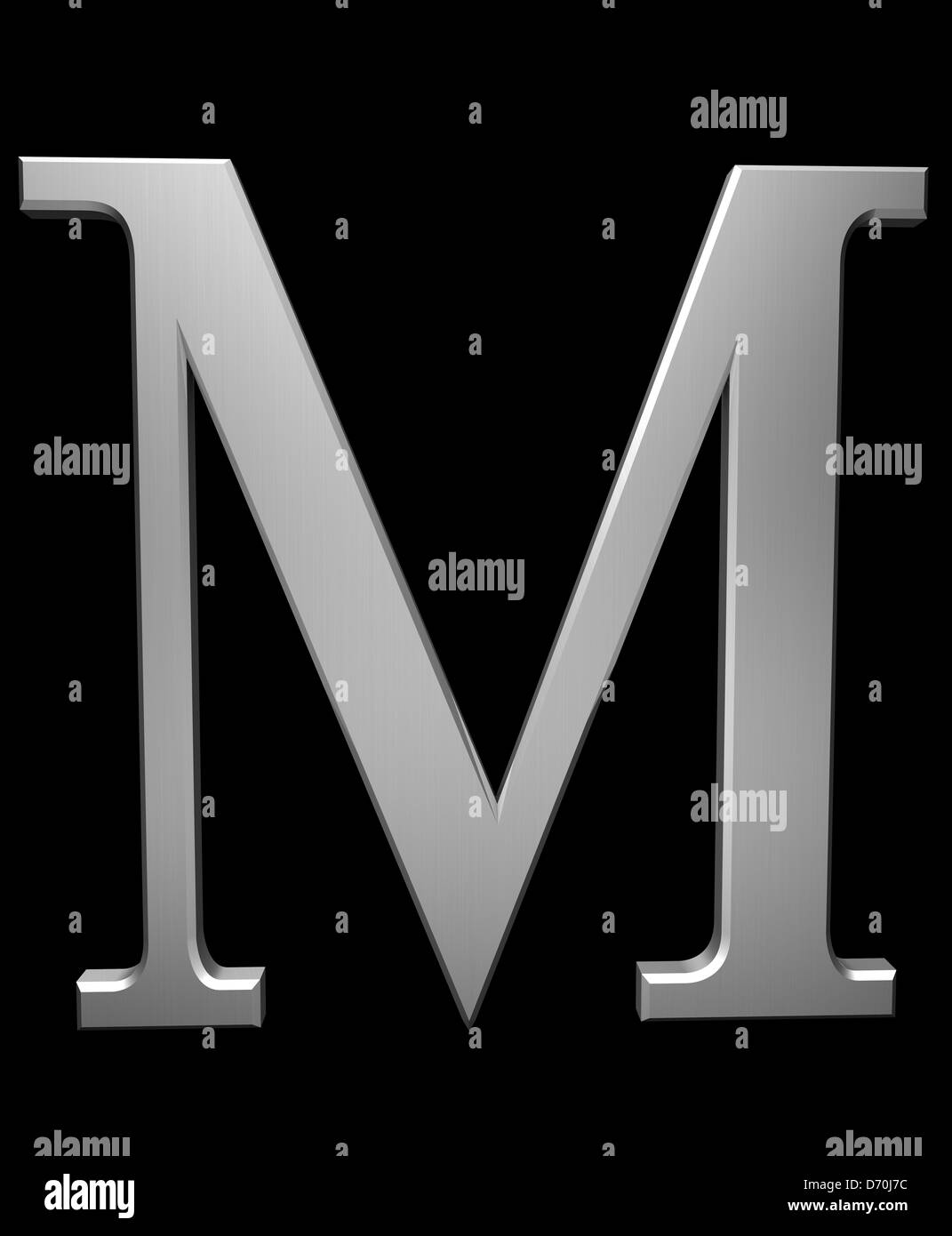 The Letter M In Black