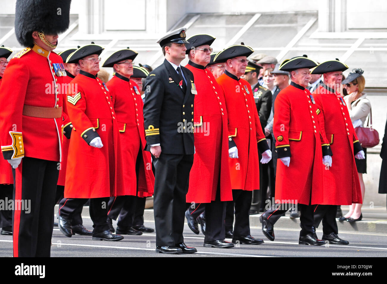 Anzac Day, London, UK. 25th April 2013. Wreath-laying at the Cenotaph ...