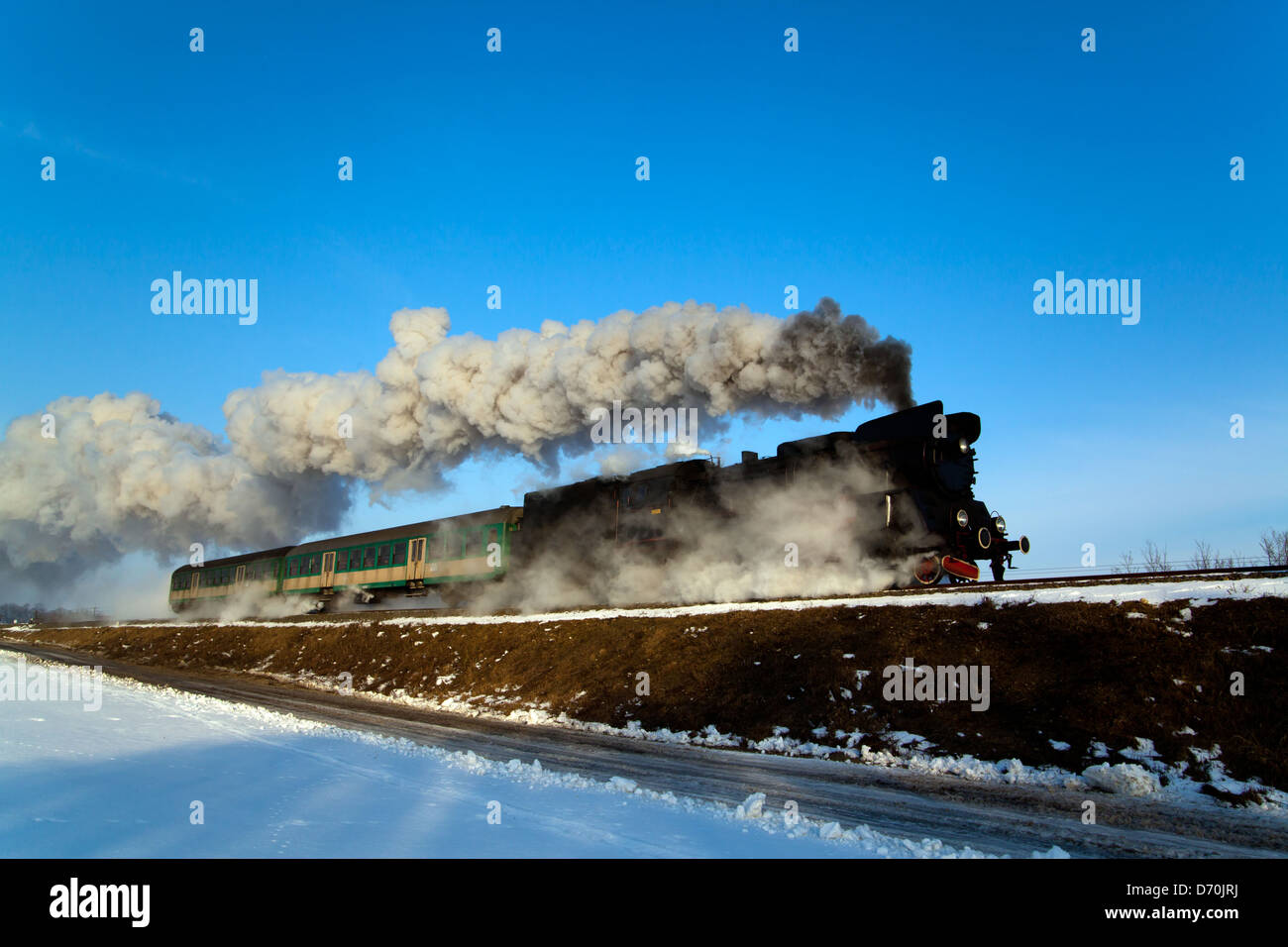 Vintage steam train Stock Photo - Alamy