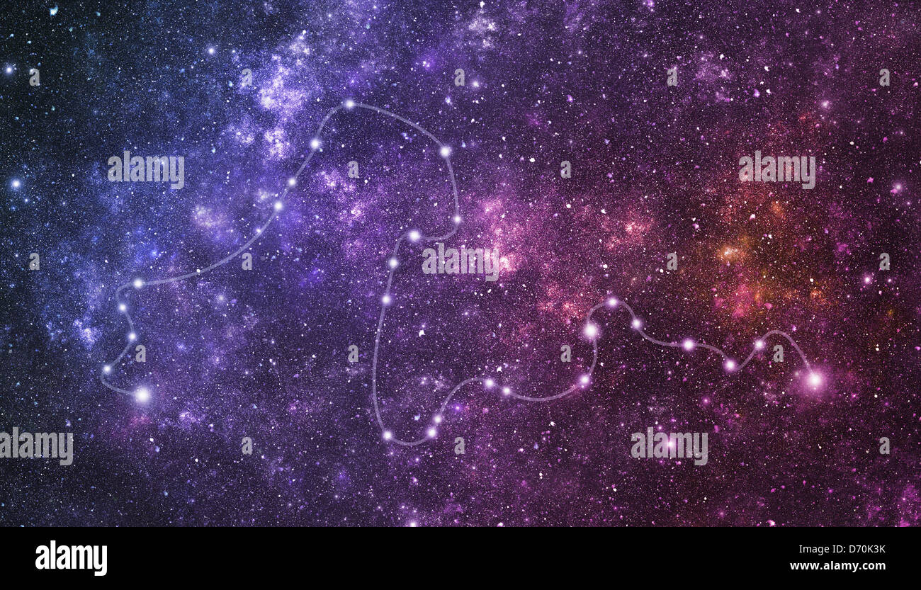 Representation of the constellation Eridanus (Eri), one of the modern ...