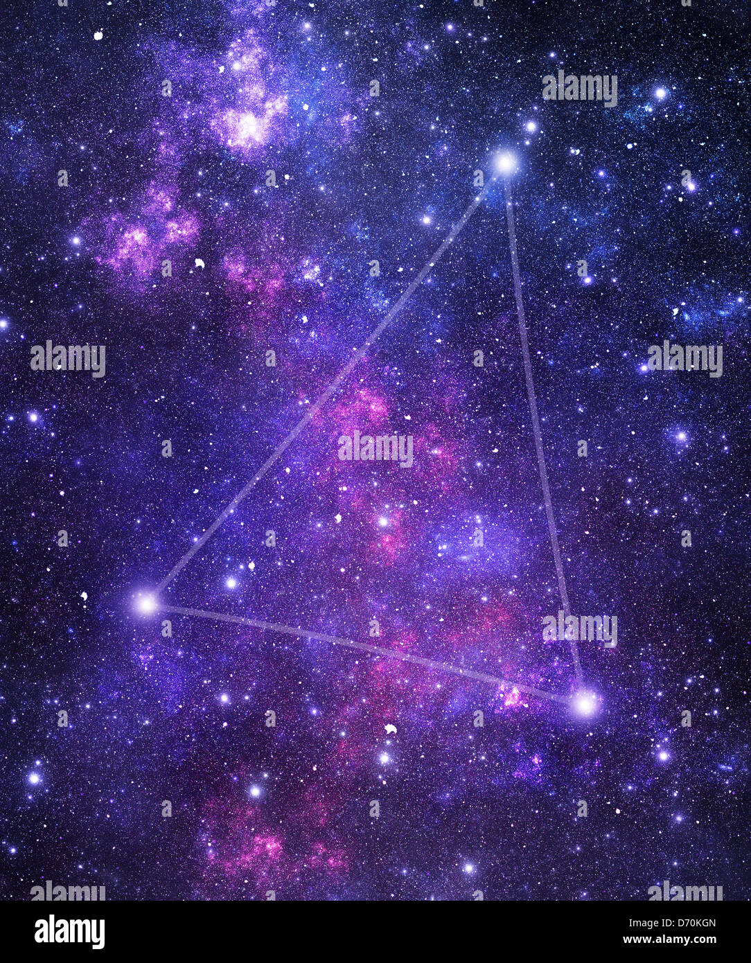Representation of the constellation Triangulum Australe (TrA), one of ...