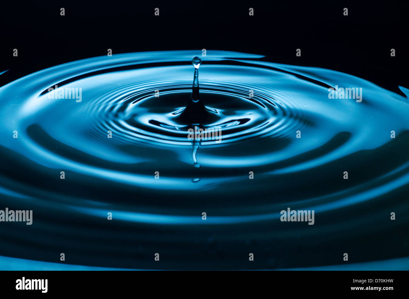 Blue Water Drop Stock Photo - Alamy