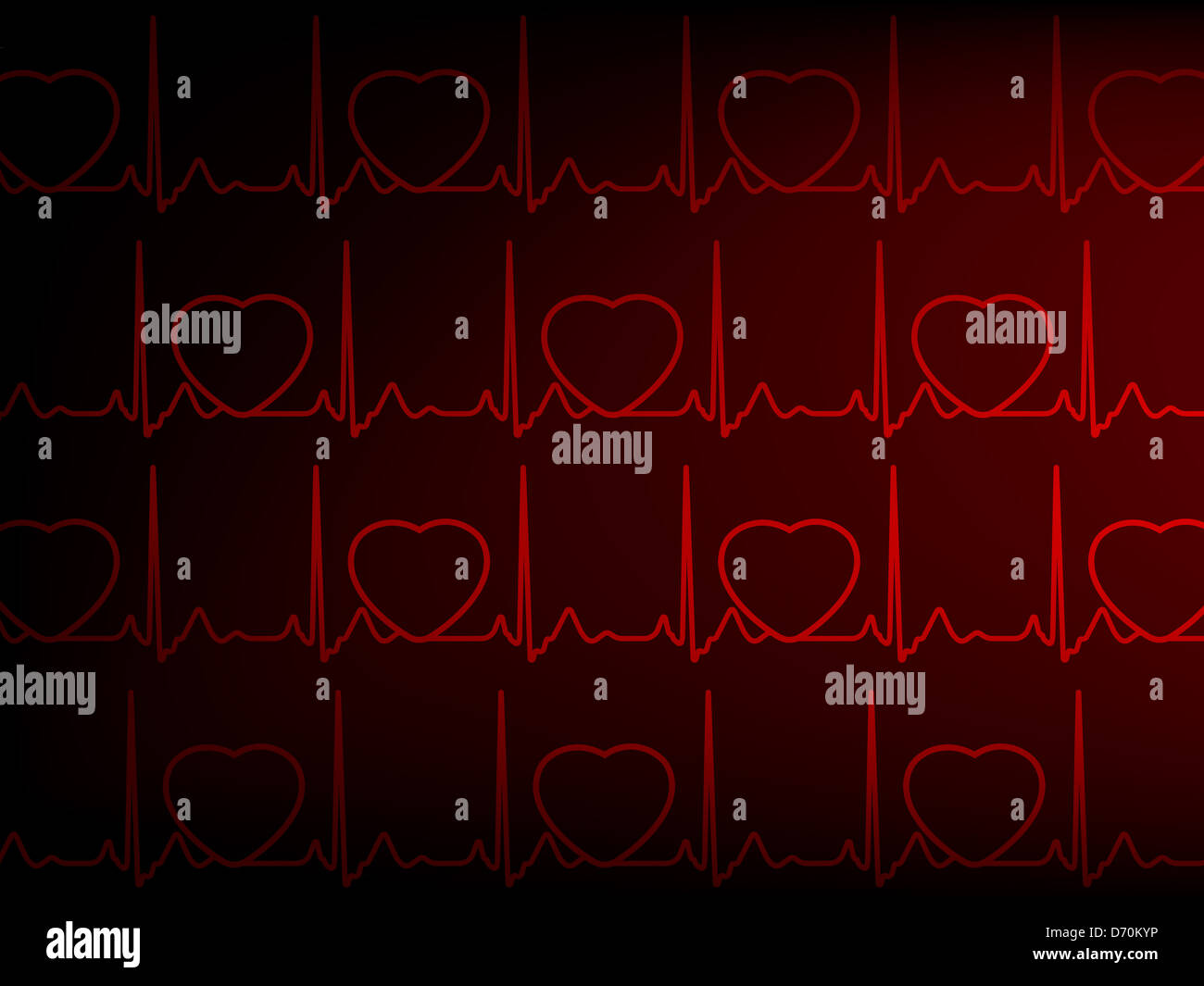 Heart cardiogram with heart Stock Photo - Alamy