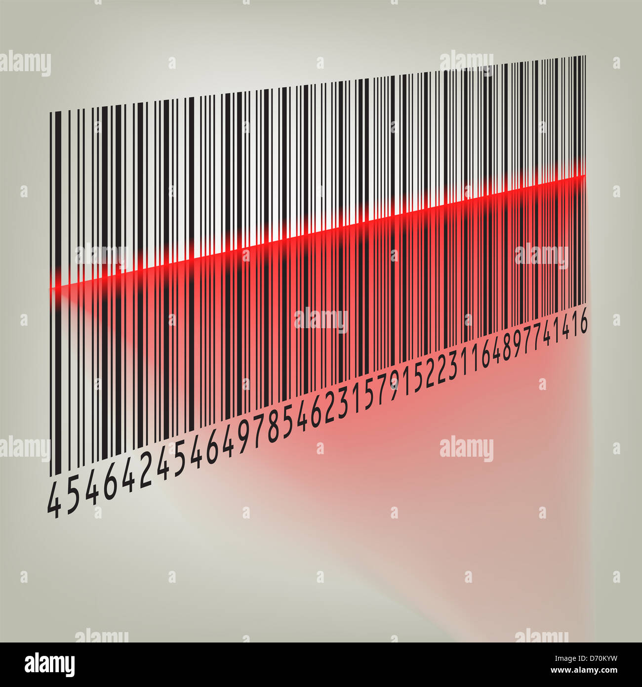 Bar code with laser light Stock Photo - Alamy