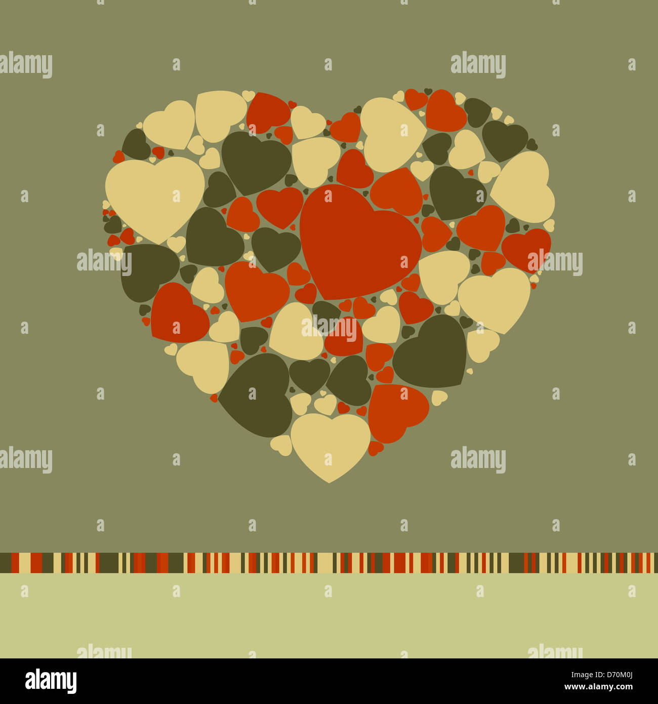 Romantic card with heart. EPS 8 Stock Photo - Alamy