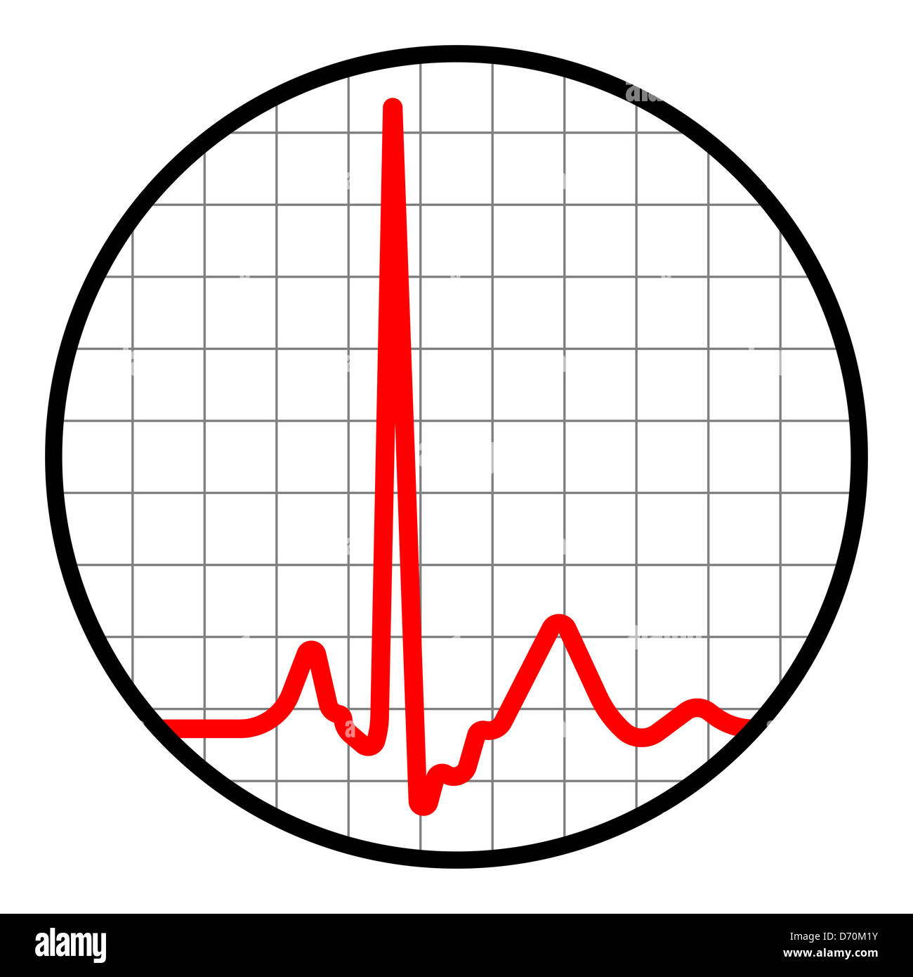 Cardiogram icon Black and red Stock Photo - Alamy