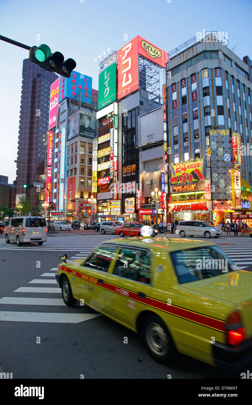 Kabukicho an entertainment district in Shinjuku at night Tokyo Japan ...