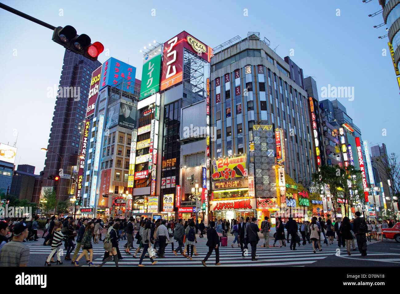 Kabukicho an entertainment district in Shinjuku at night Tokyo Japan ...