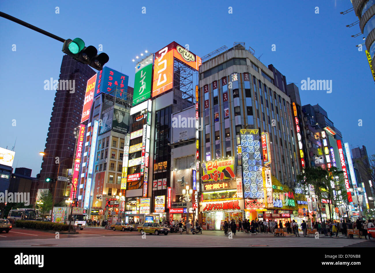 Kabukicho an entertainment district in Shinjuku at night Tokyo Japan ...
