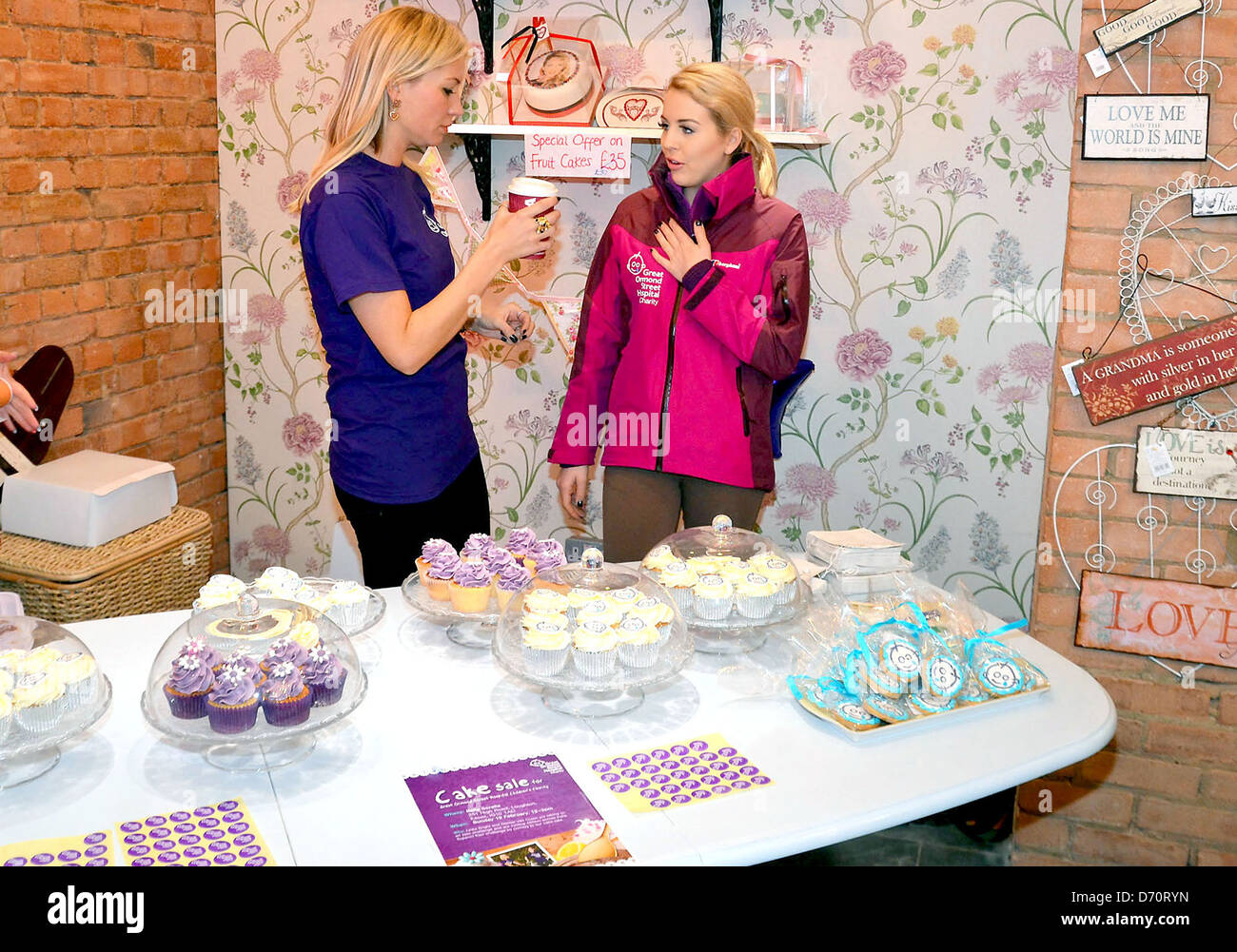 Denise Van Outen and Lydia Rose Bright aka Lydia Bright at a cake sale ...