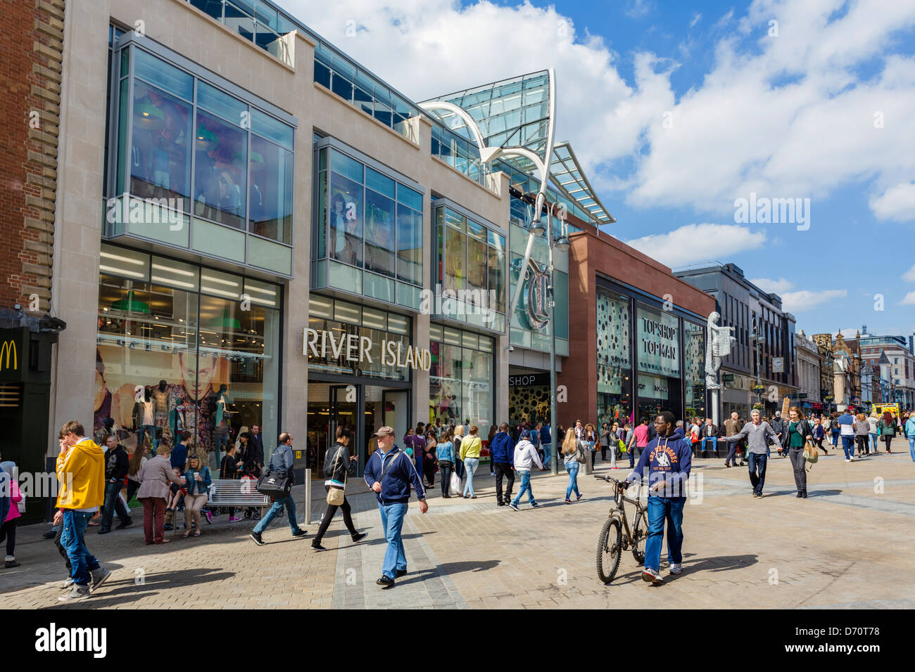 The Briggate entrance to the new (as of 2013) Trinity Leeds shopping ...