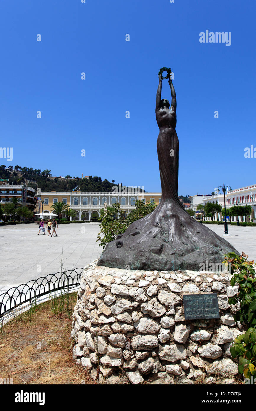 View over Solomos Square, Zakynthos town, Zakynthos Island, Zante ...