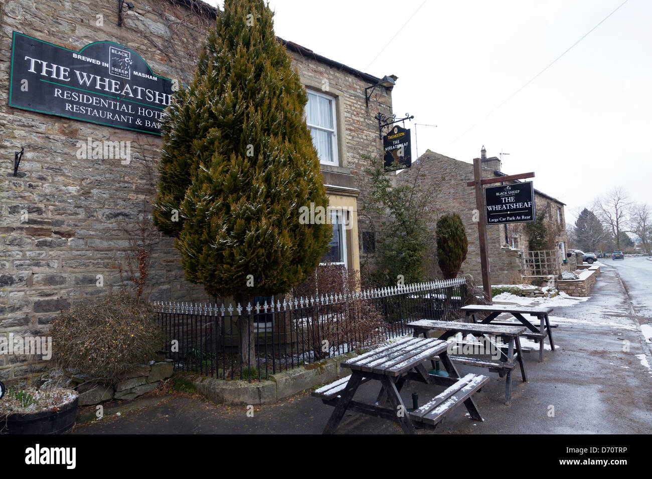 The Wheatsheaf pub, Carparby, Yorkshire Dales, UK, England Stock Photo ...