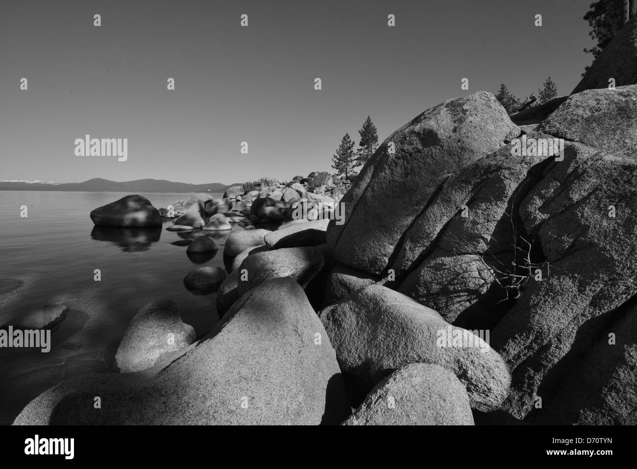 Black and white lake tahoe hi-res stock photography and images - Alamy