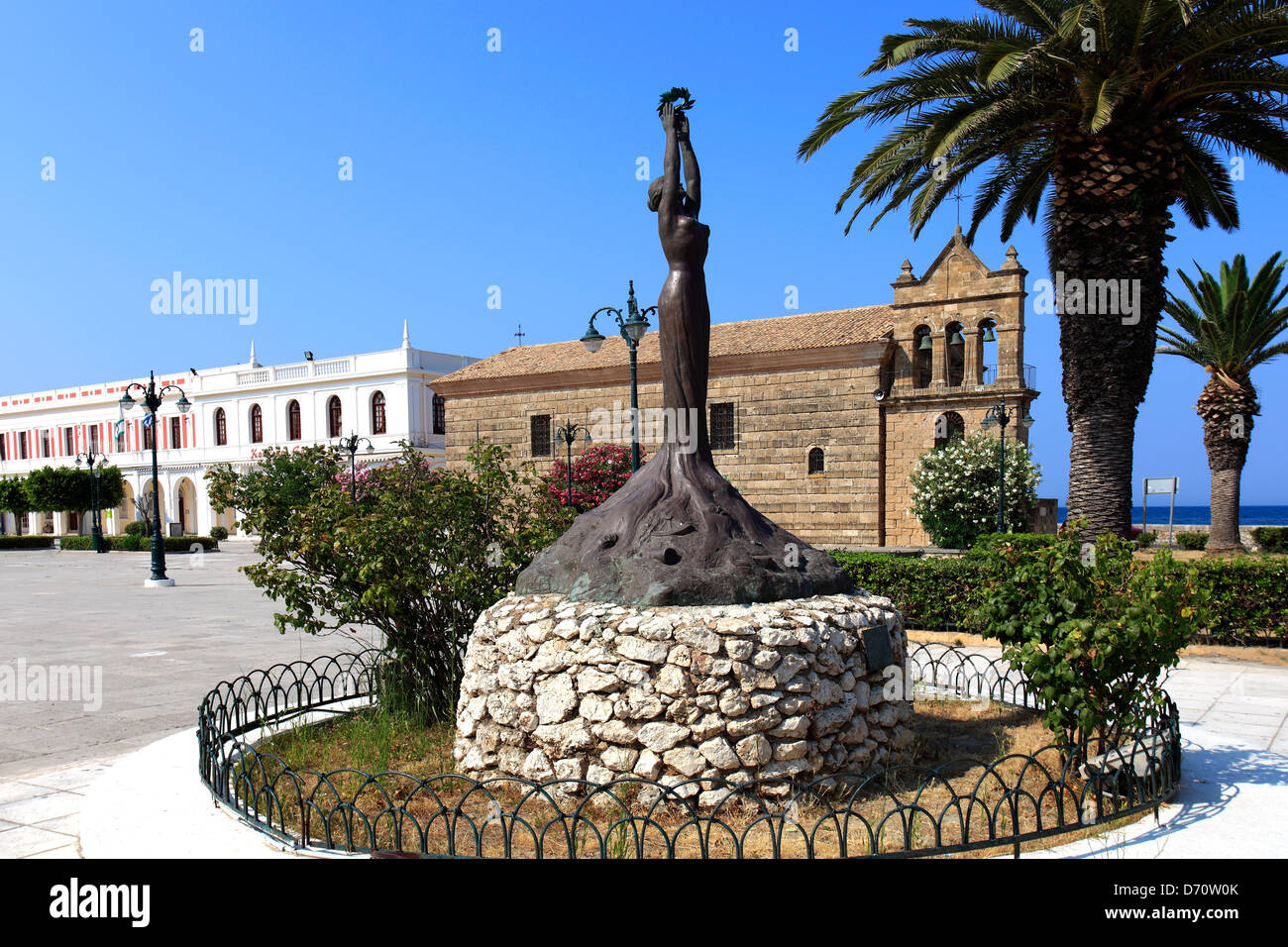 View over Solomos Square, Zakynthos town, Zakynthos Island, Zante ...