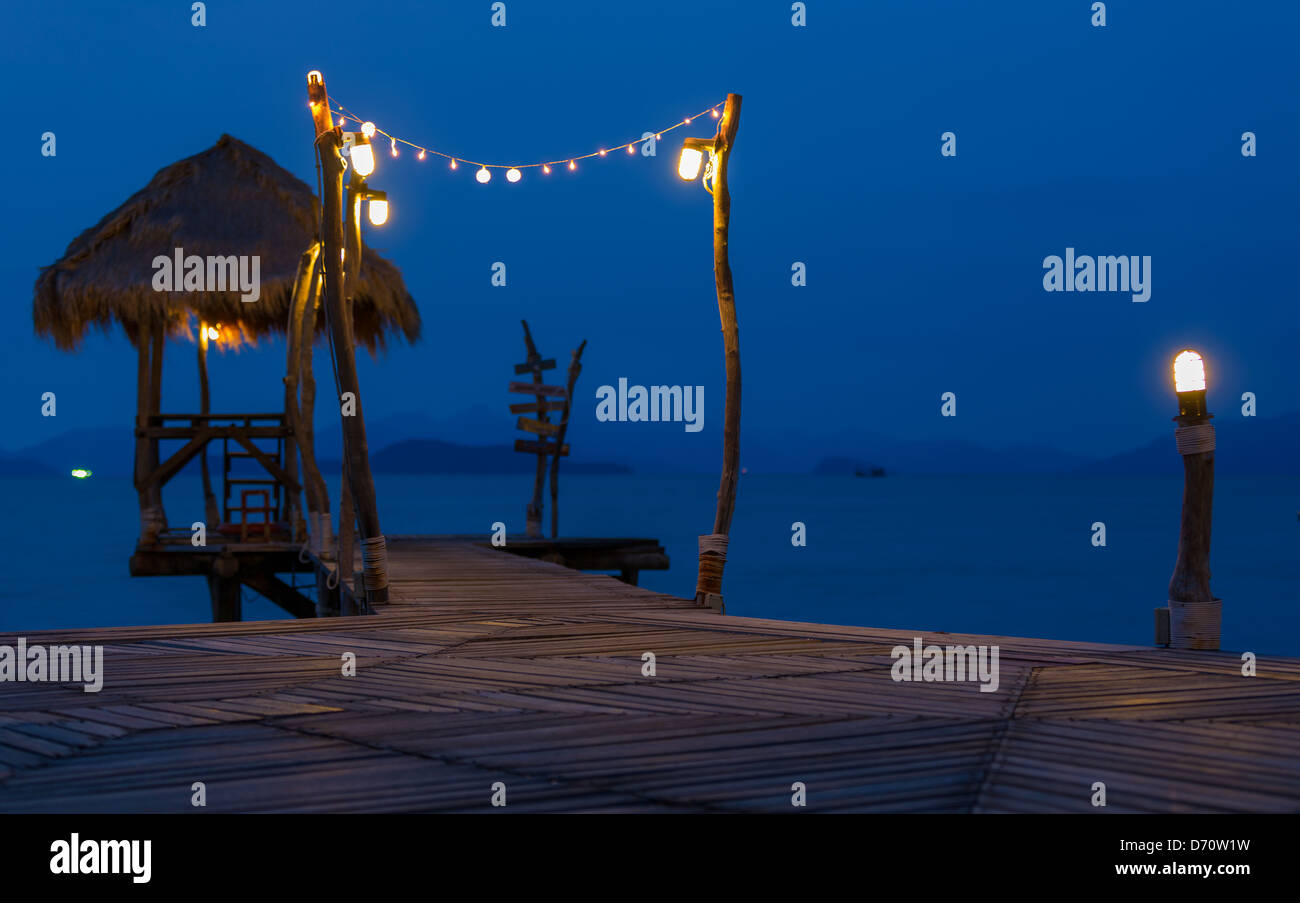 romantic pier in Thailand Stock Photo - Alamy