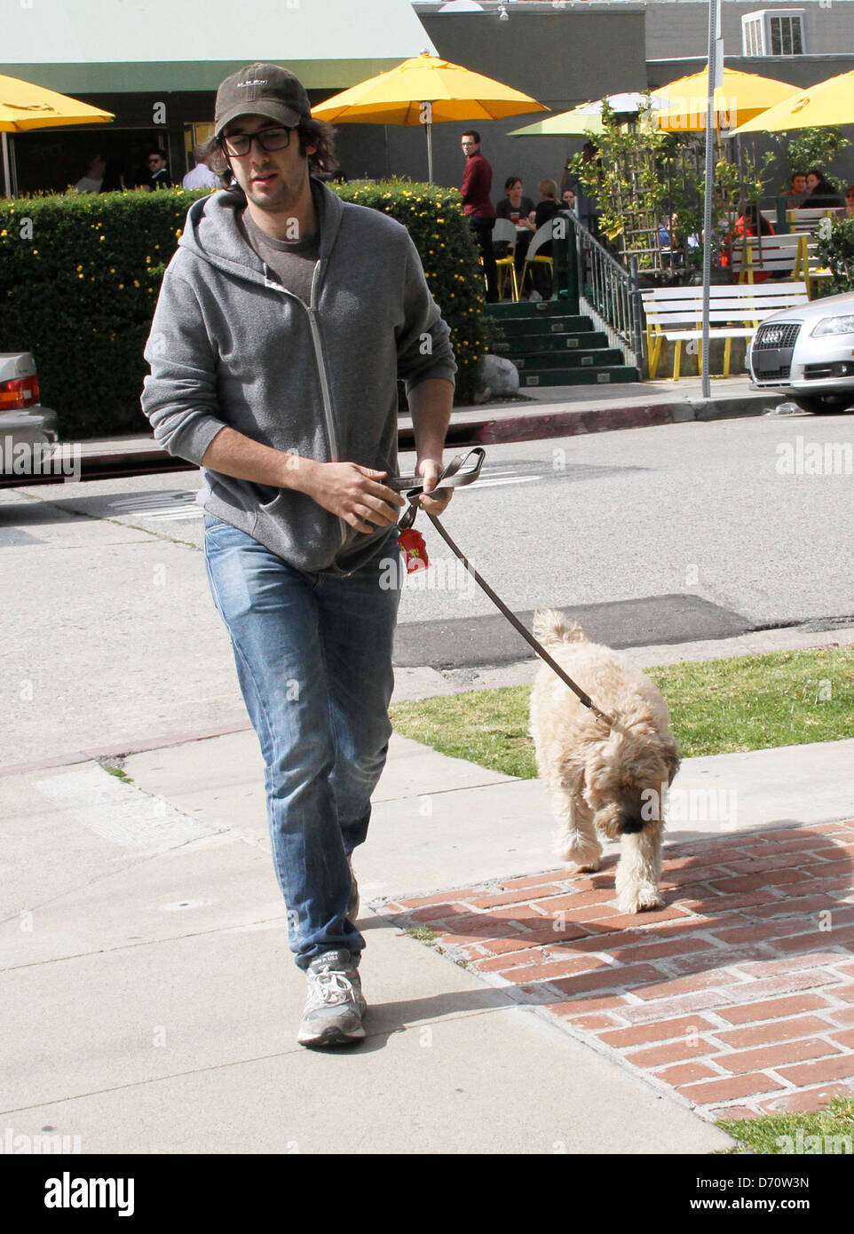 Josh Groban walks his dog in Hollywood Hollywood, California - 21.02.12 ...