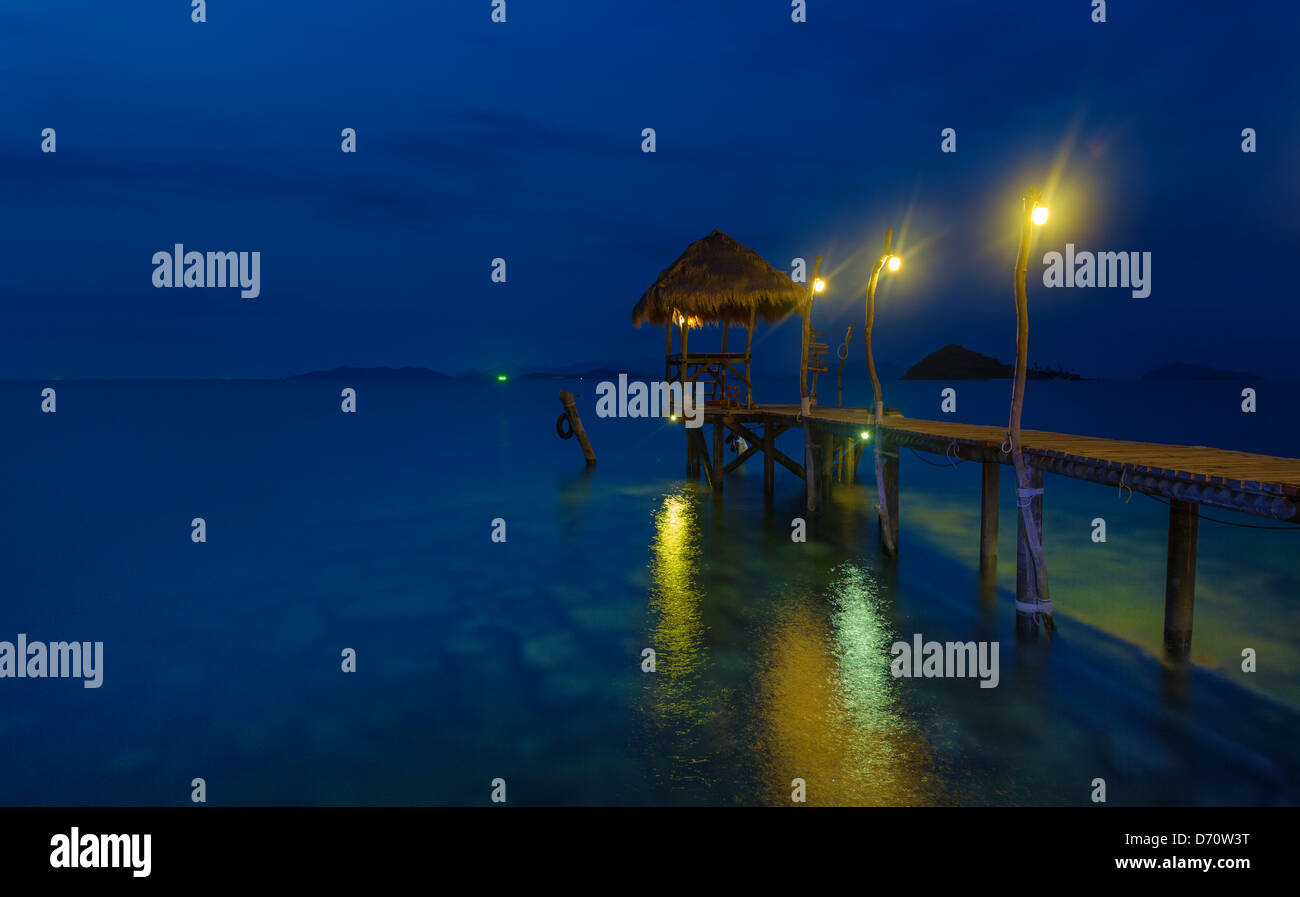 romantic pier in Thailand Stock Photo - Alamy