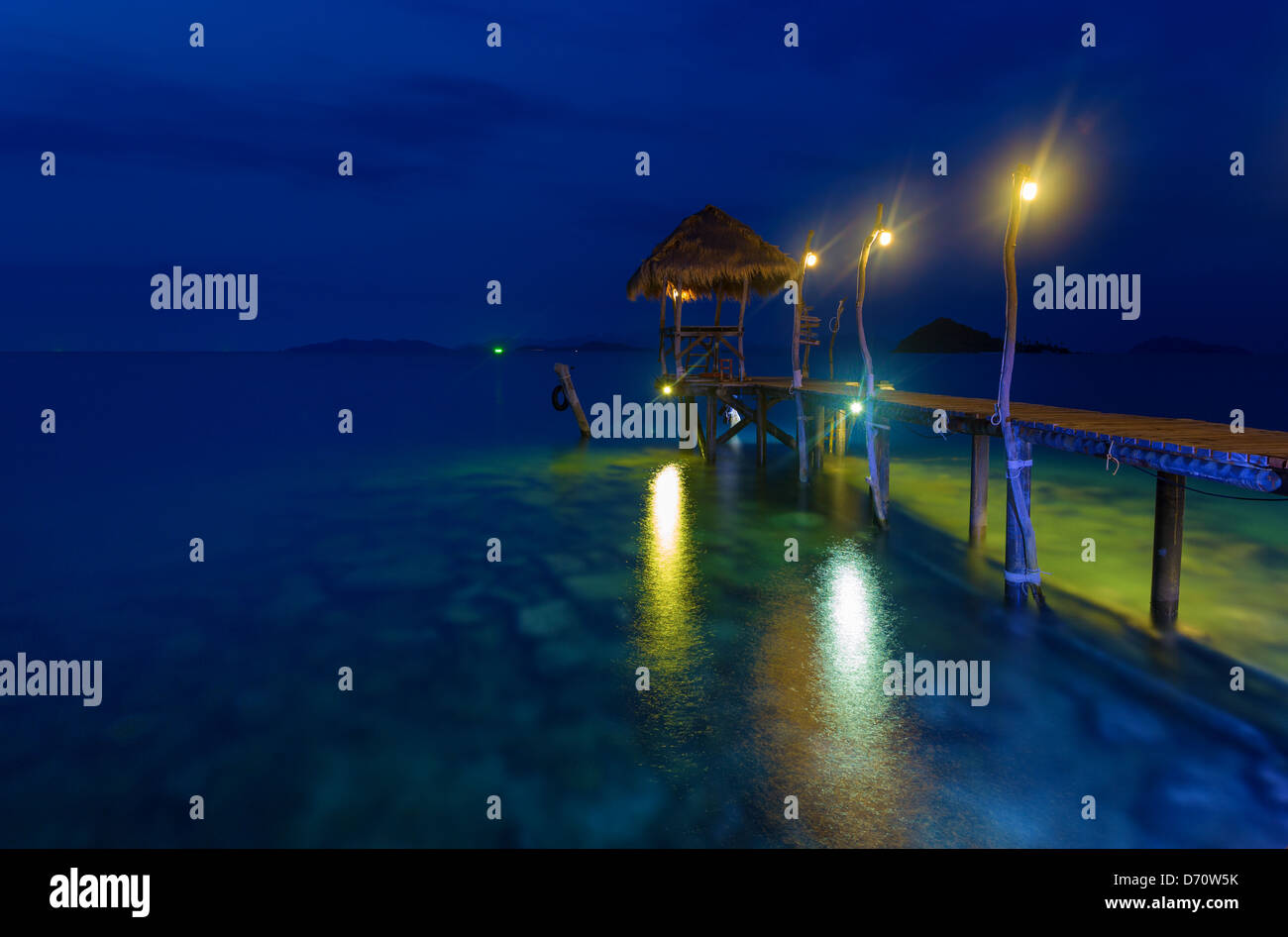romantic pier in Thailand Stock Photo - Alamy