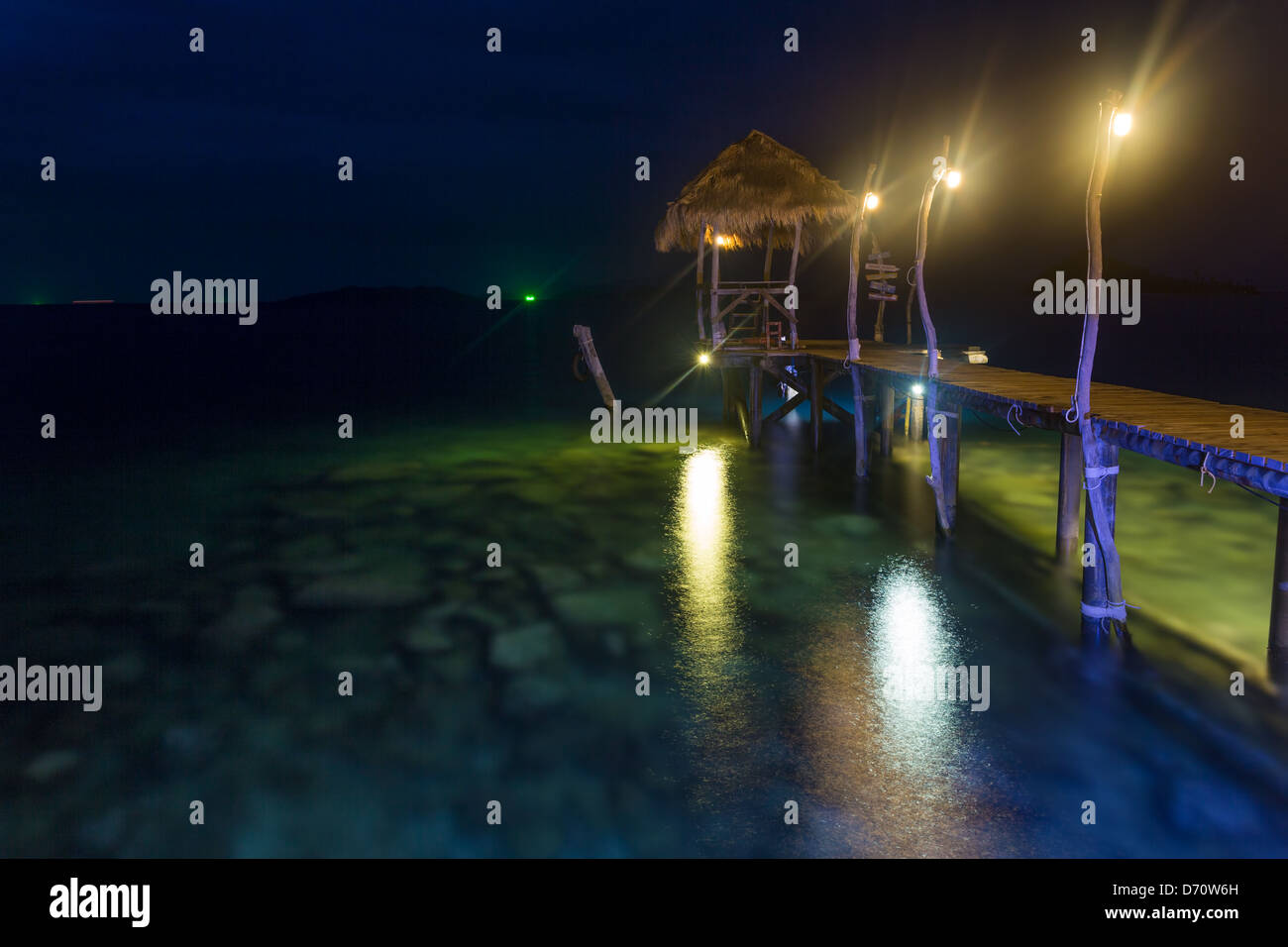 romantic pier in Thailand Stock Photo - Alamy