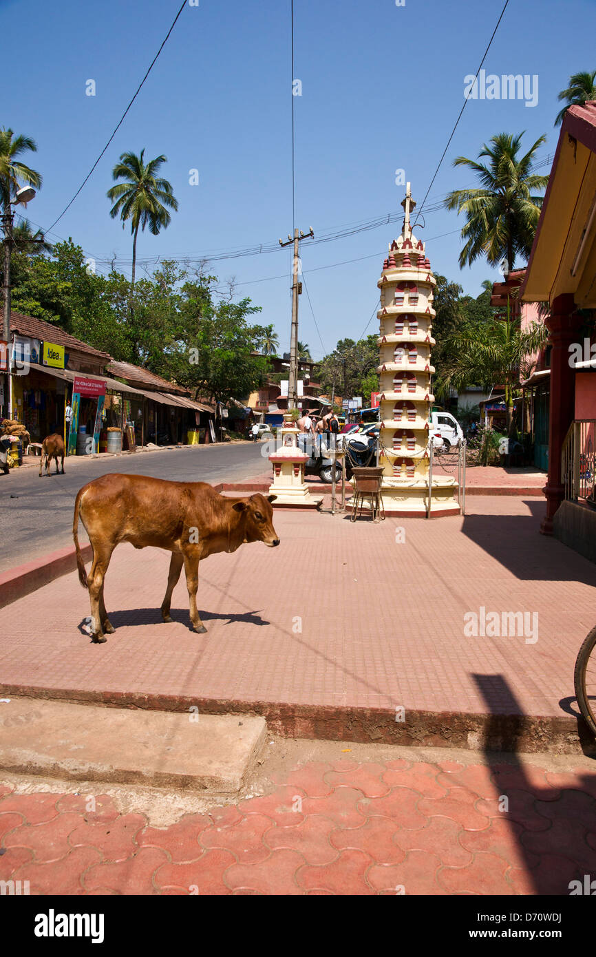 Arpora high street Goa Stock Photo - Alamy