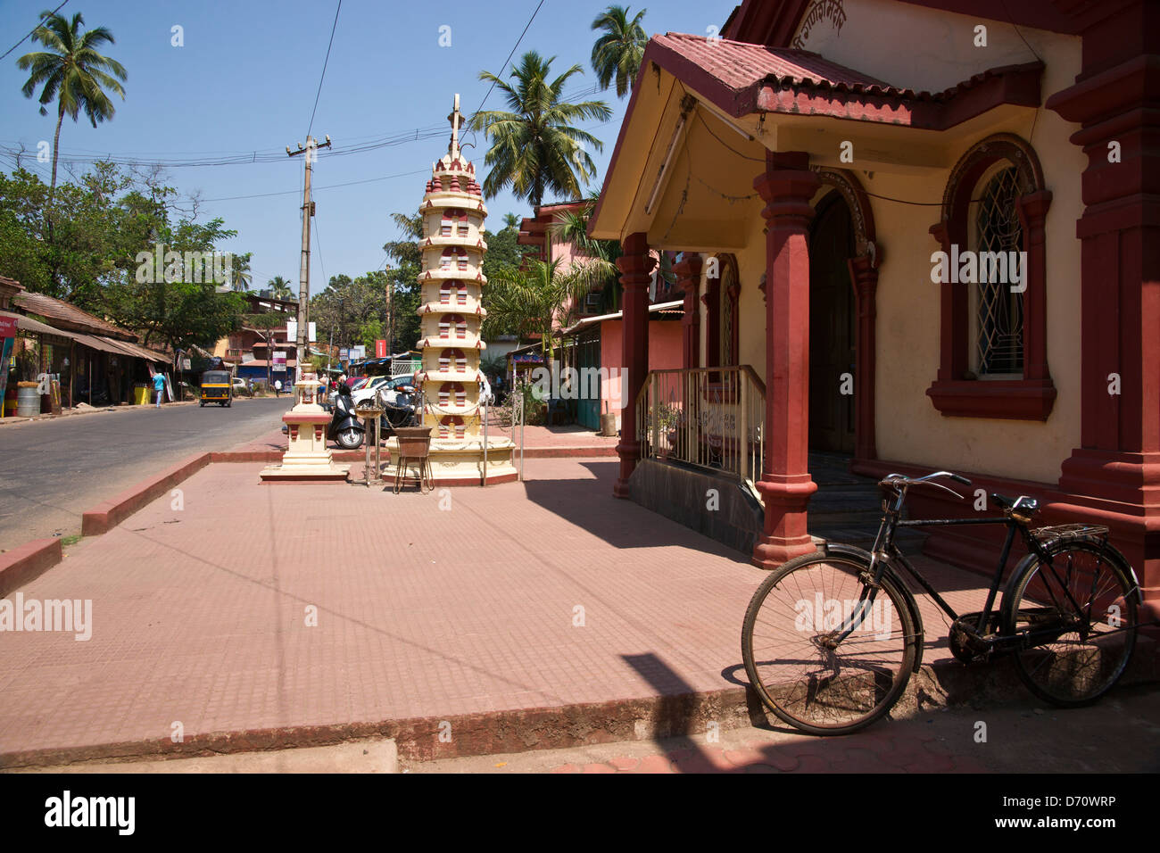 Arpora high street Goa Stock Photo - Alamy