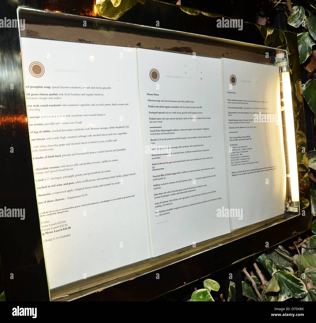 Chapter one restaurant dublin hi-res stock photography and images - Alamy