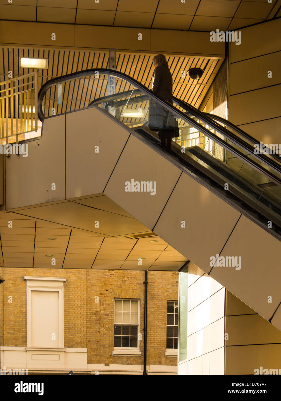 England, London, Southwark. Elevator forming part of a business and ...