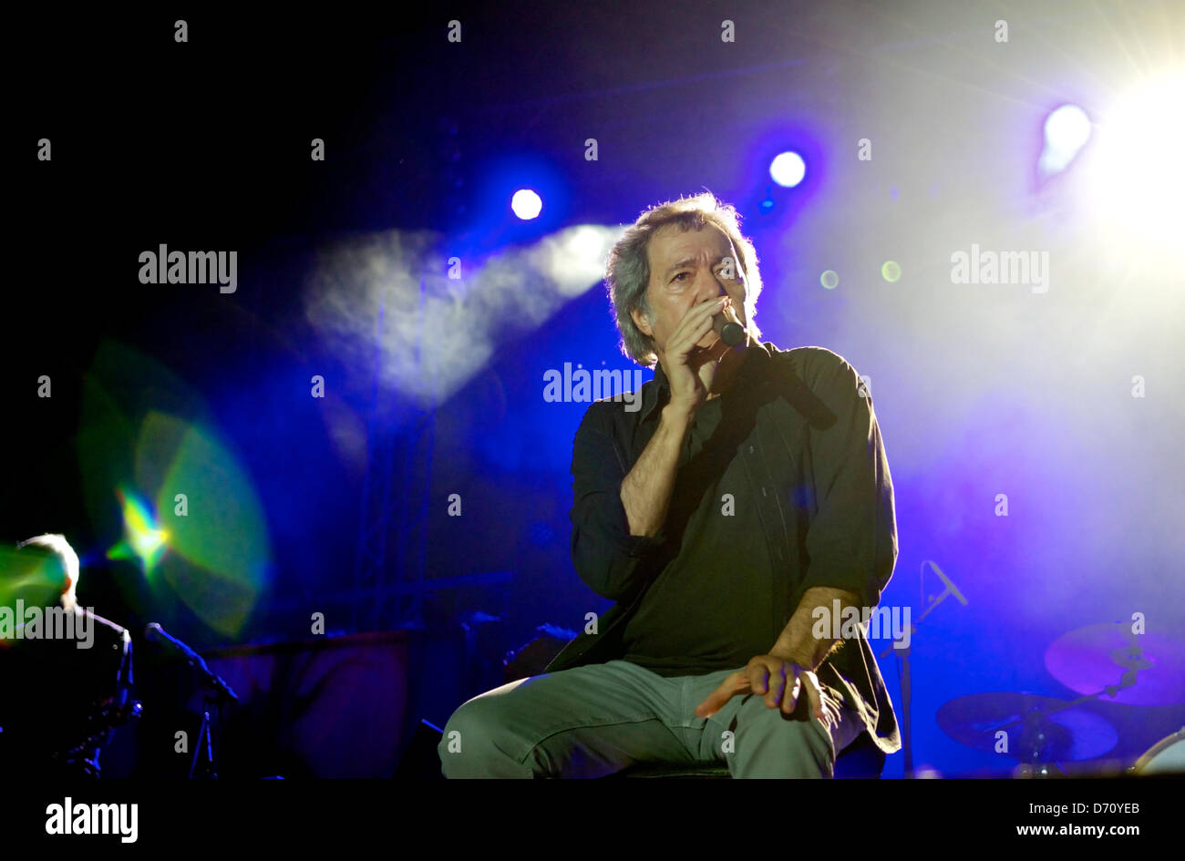 Portugal 24 April 2013. Sergio Godinho is a famous Portuguese singer ...