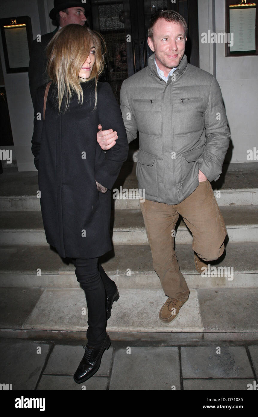 Guy Ritchie and girlfriend Jacqui Ainsley leaving 34 Restaurant in ...